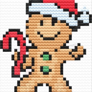 Gingerbread Man Cross Stitch Pattern PDF, Christmas Gingerbread Man ...