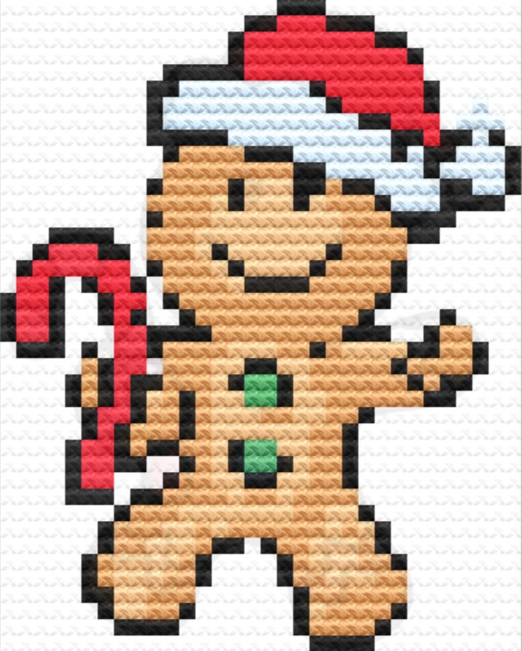 Gingerbread Man Cross Stitch Pattern PDF, Christmas Gingerbread Man ...