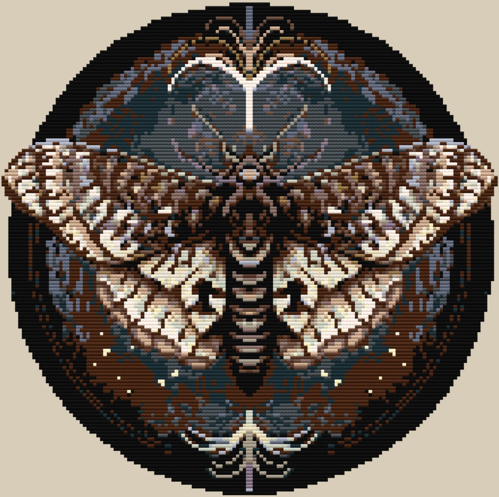Moth Cross Stitch Pattern PDF Download Butterfly With Open - Etsy