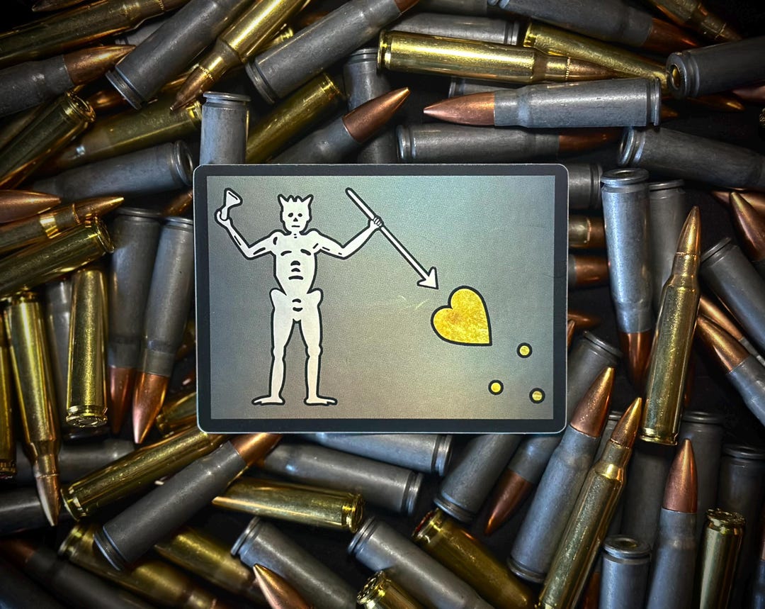 Matte Holographic Blackbeard Gold/grey Sticker - Etsy