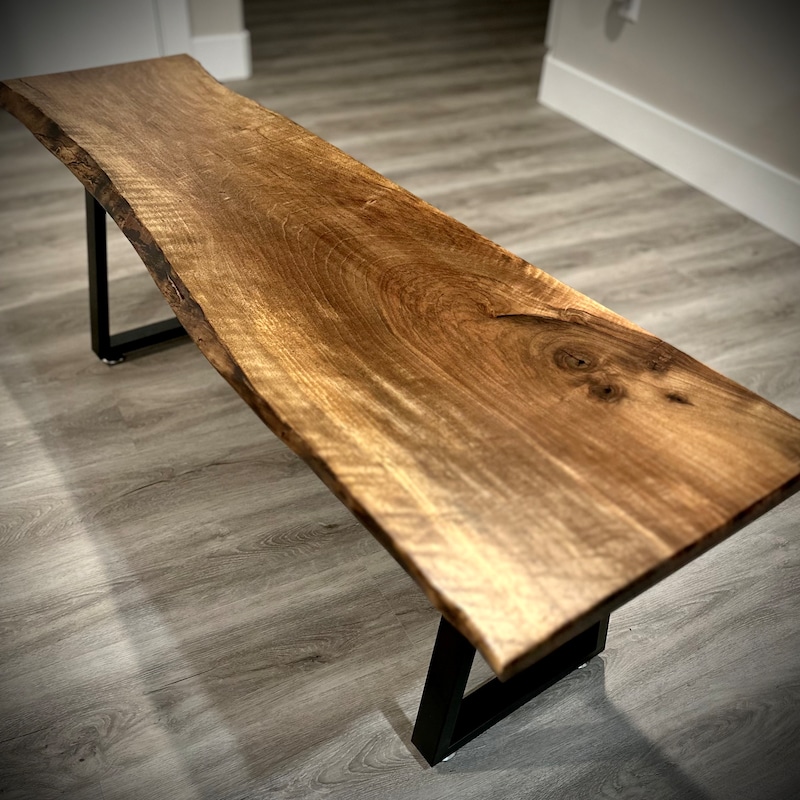 Live Edge Bench - Etsy