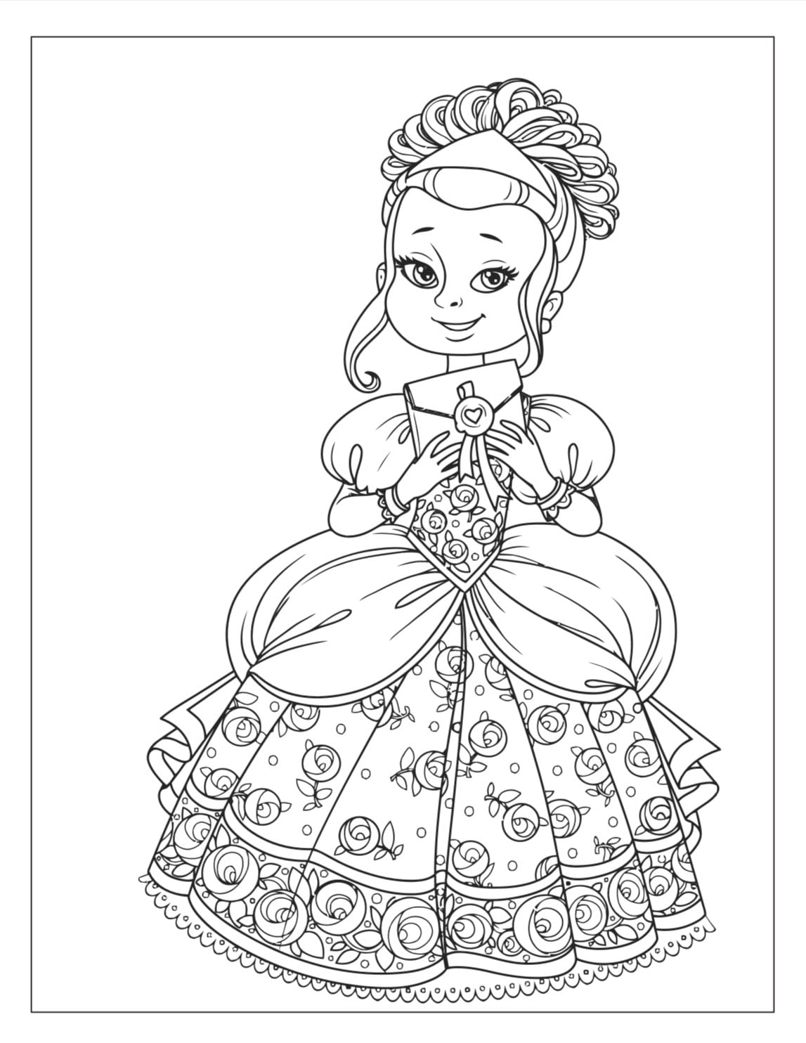 Princess Amber Coloring Pages