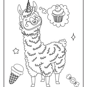 Printable Llama Coloring Pages EASILY DOWNLOAD PDF - Etsy