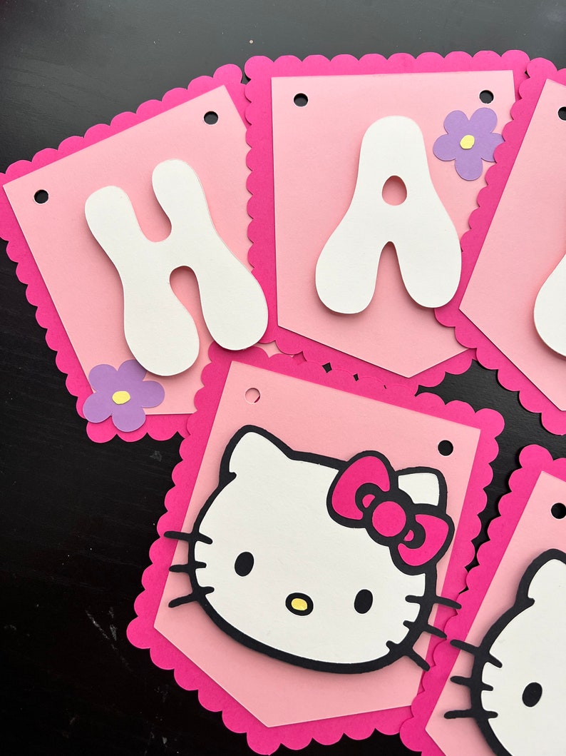 Sanrio Birthday Banner, Happy Birthday Banner,hello Kitty Inspired ...