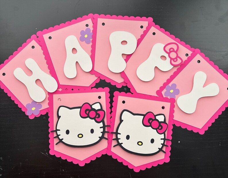 Sanrio Birthday Banner, Happy Birthday Banner,hello Kitty Inspired ...
