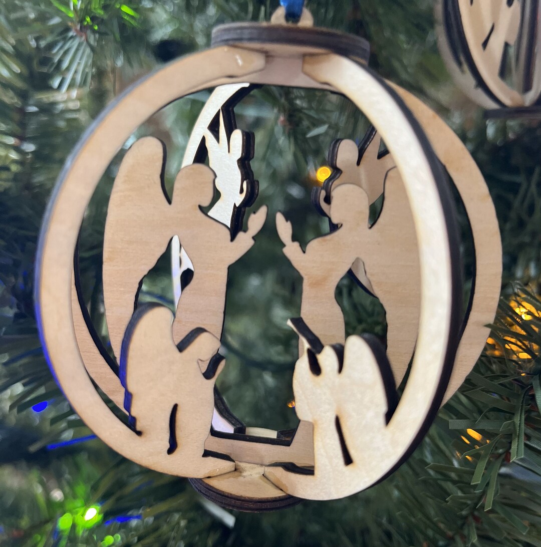 Angel Christmas Ornament 3D Angel Ornament Rustic Wood - Etsy Australia