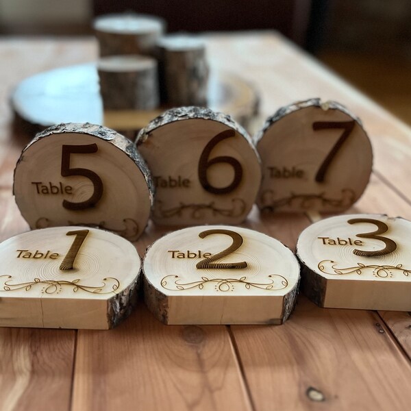 Wood Table Numbers - Etsy