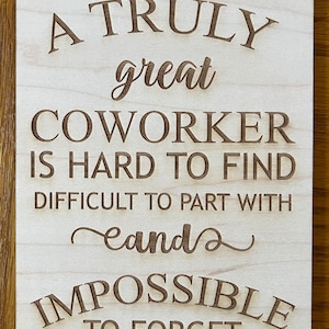 Sign for Coworker Custom Gift for Coworker Personalized Gift for ...