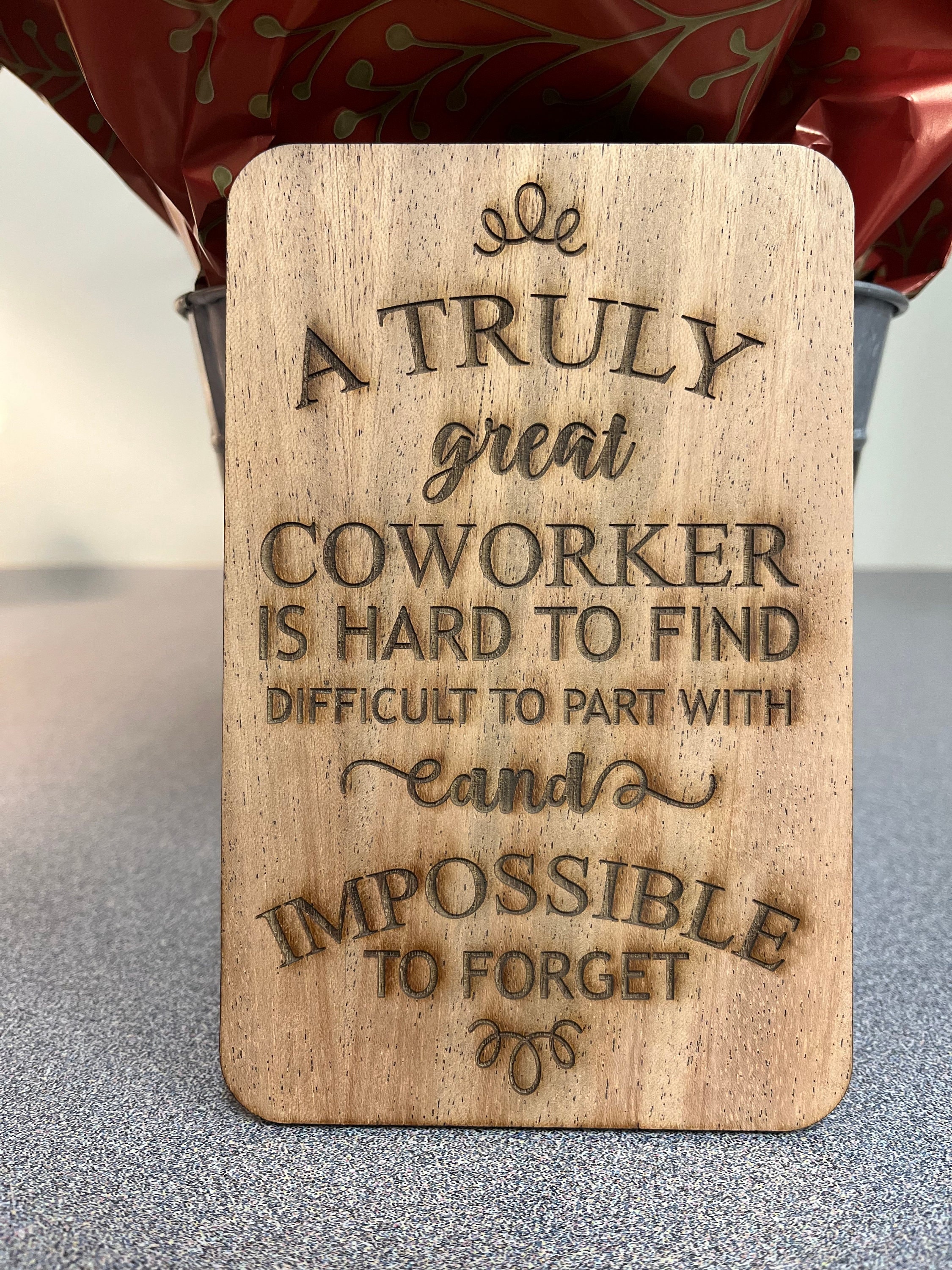 Personalized Wood Coworker Sign, Goodbye Gift - Etsy