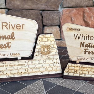 Forest Service Welcoming or Leaving Sign, Camping Memorabilia, National ...