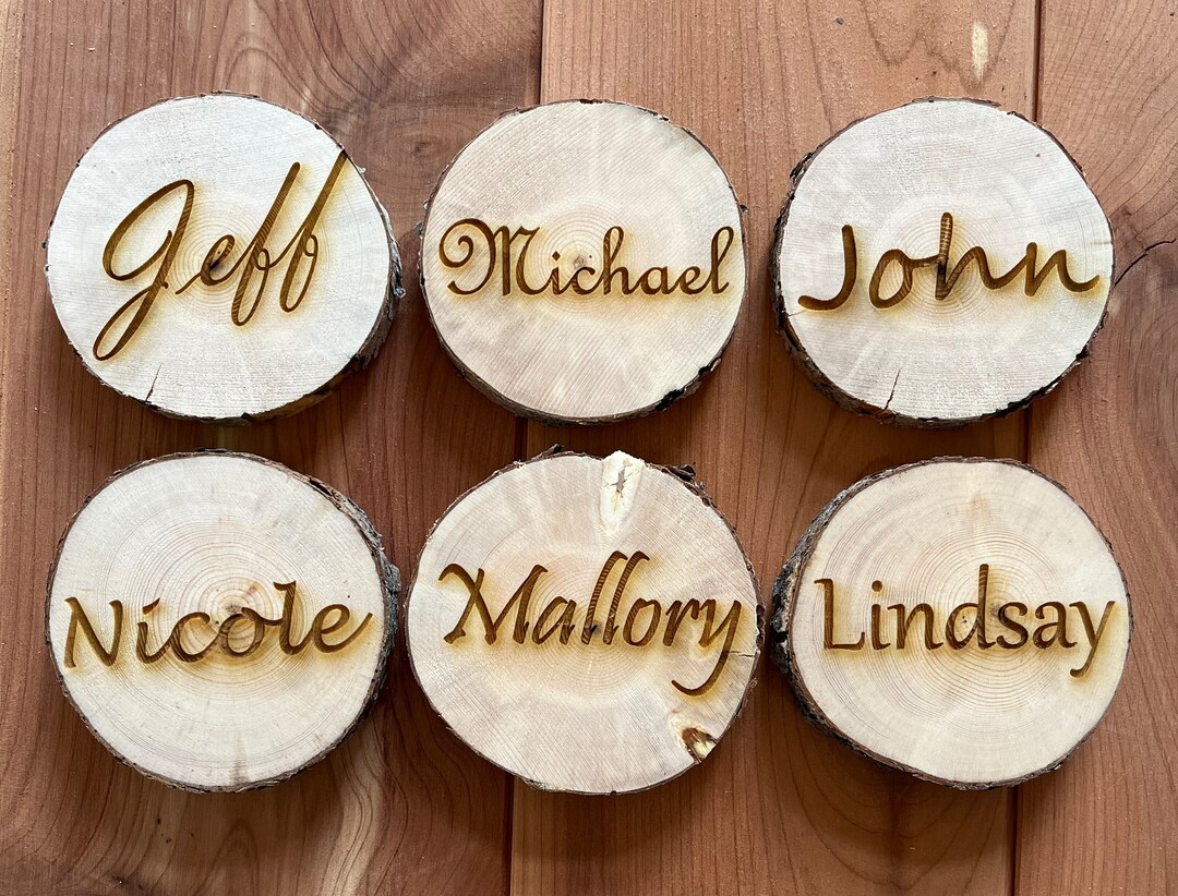 Custom Rustic Wedding Place Cards, Wedding Personalized Favors, Table ...