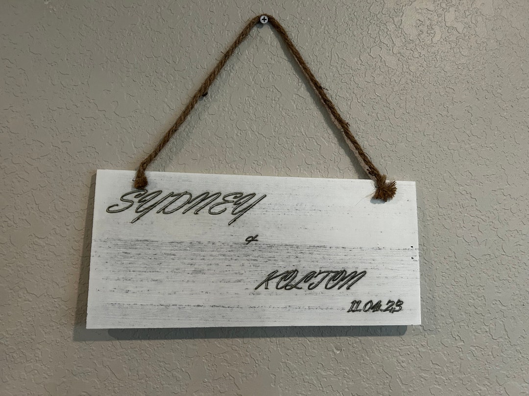 Custom Engraved Rectangle Hanging Signs - Etsy