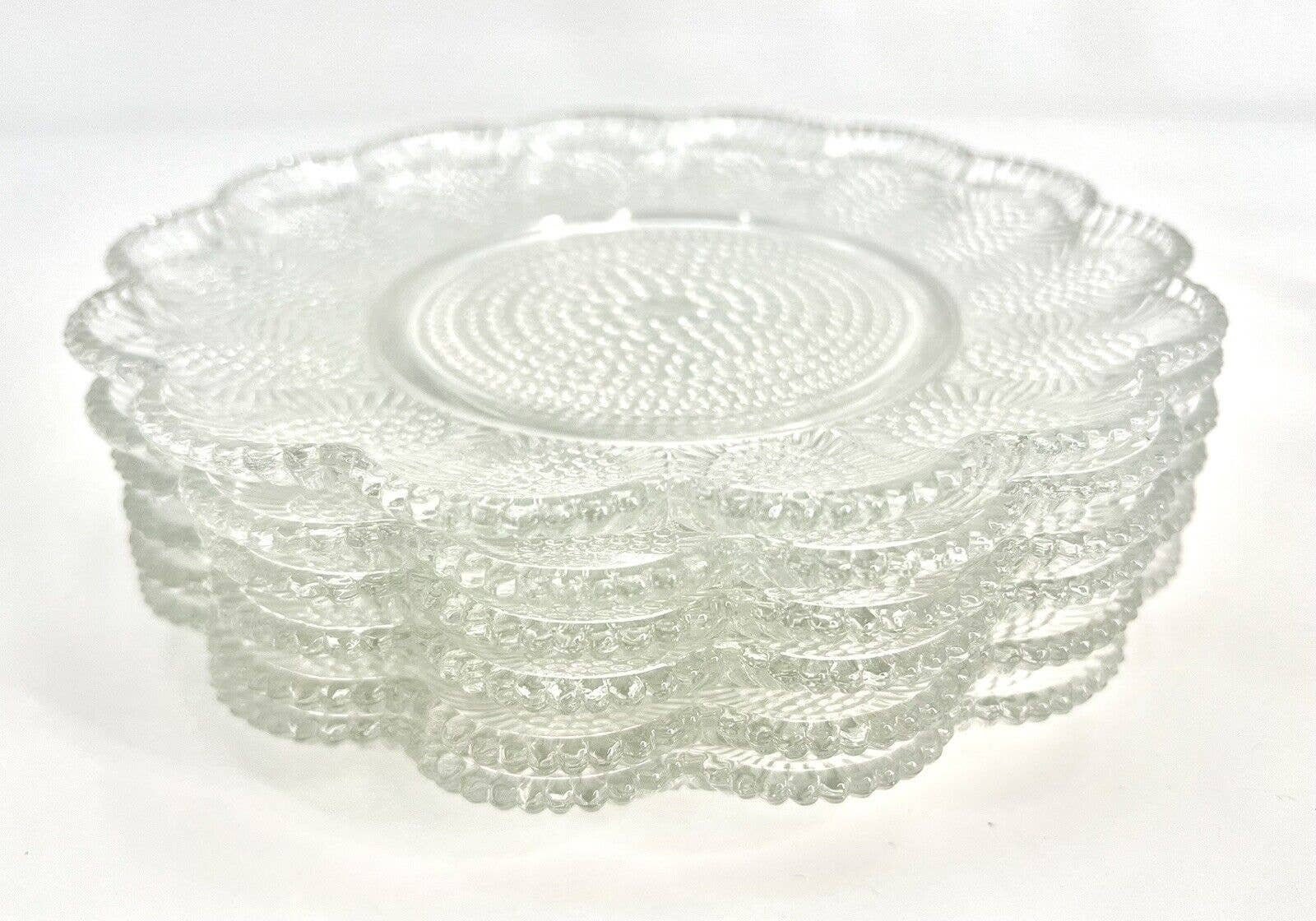 Indiana Glass Clear Hobnail 8 Dessert Plates Set of 6 - Etsy