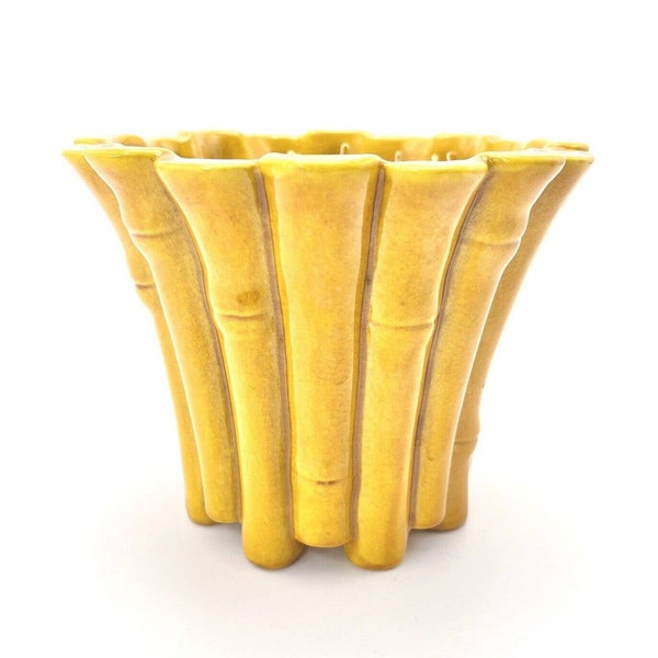 Vintage Ceramic Bamboo Planter - Etsy