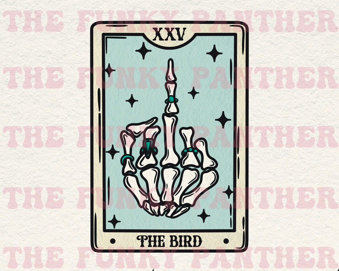 Skeleton Middle Finger Tarot Card Png, Western Skeleton Png, Tarot Card ...