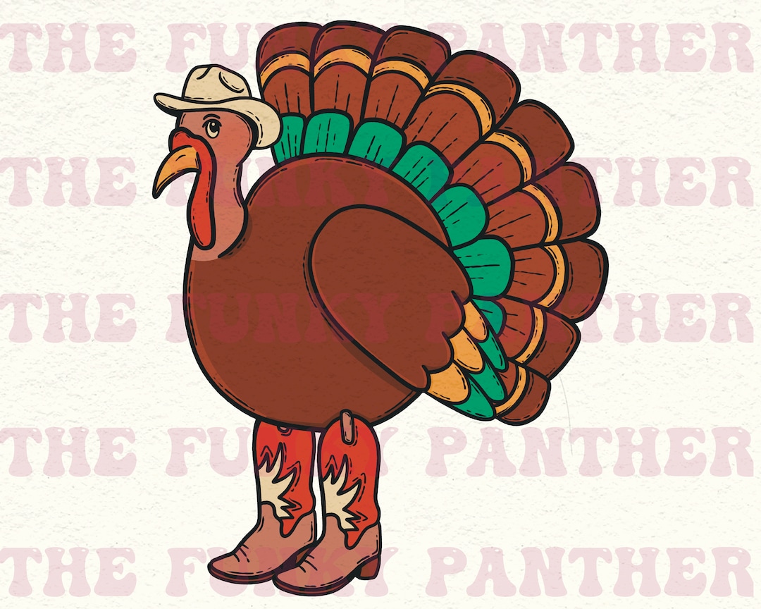 Western Turkey Png, Western Thanksgiving Png, Cowboy Turkey Png ...