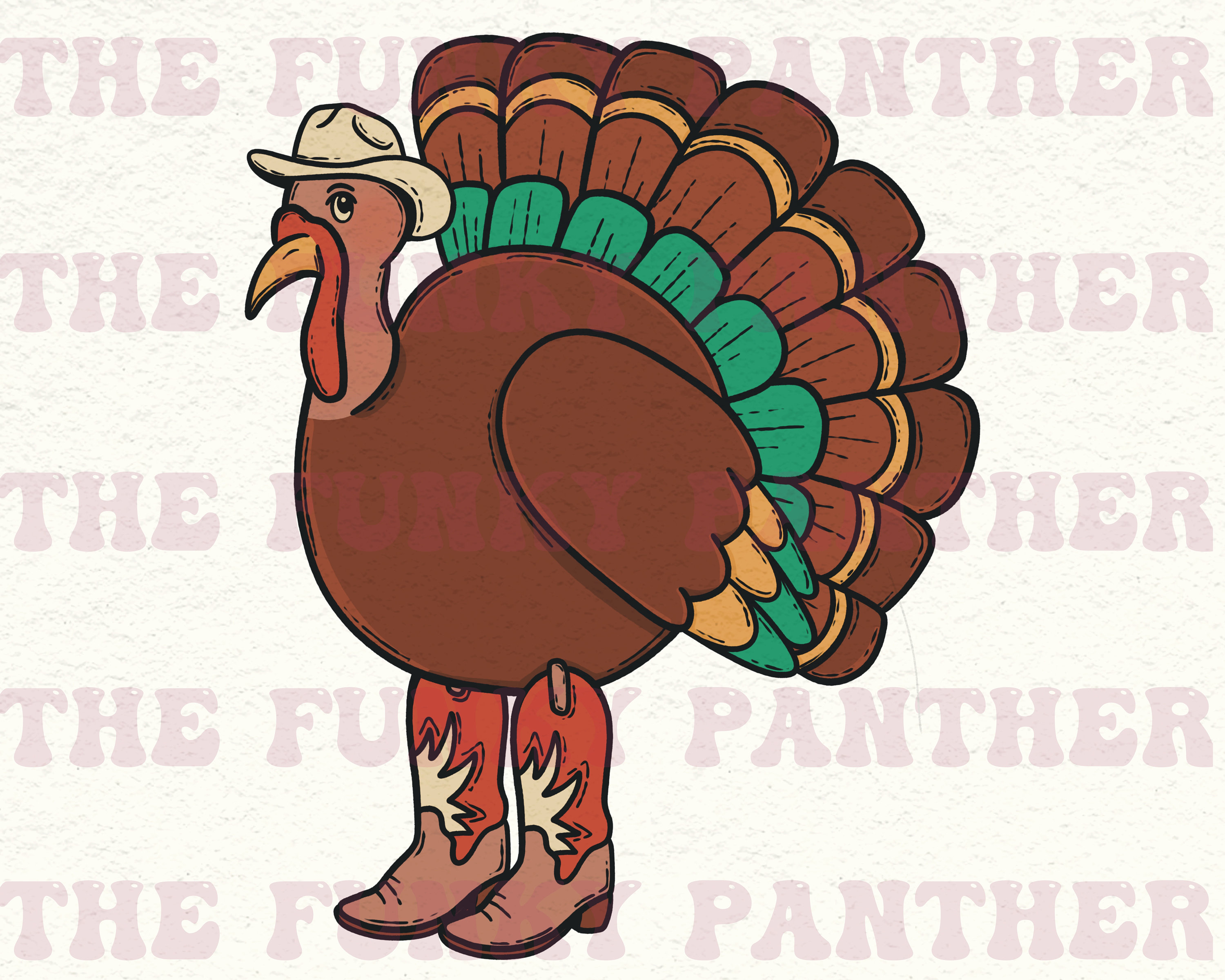 Western Turkey Png, Western Thanksgiving Png, Cowboy Turkey Png ...