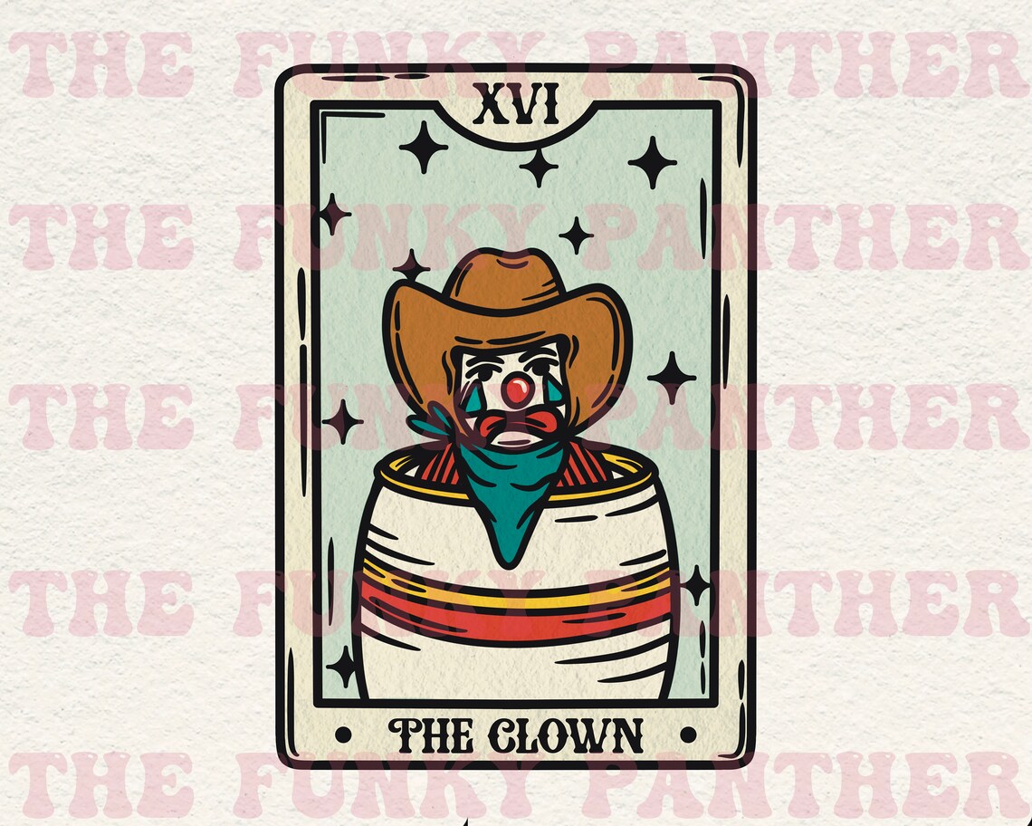 Rodeo Clown Png, Western Tarot Card Png, Western Clown, Tarot Card ...