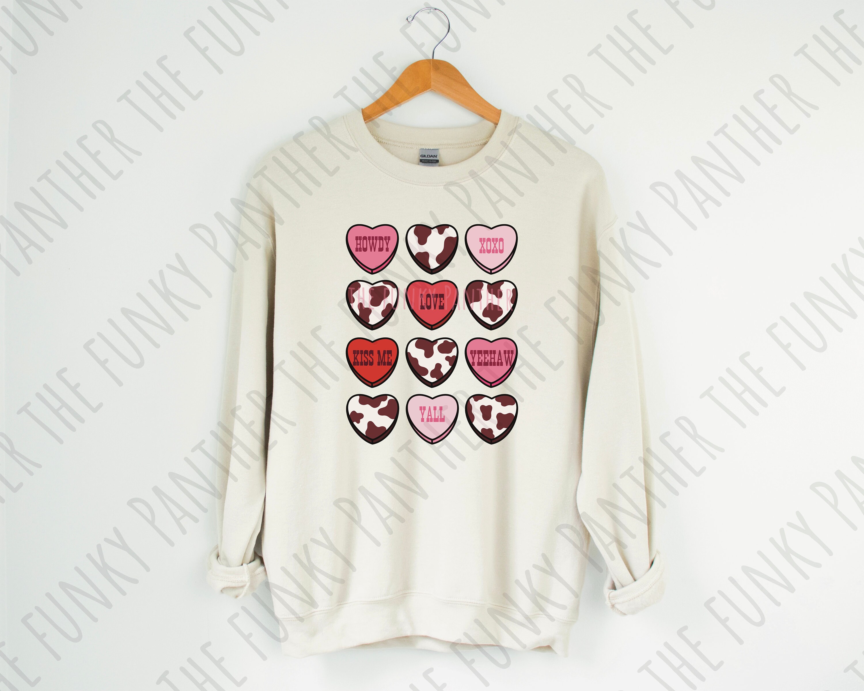 Western Candy Heart PNG, Western Conversation Heart Png, Cow Print ...