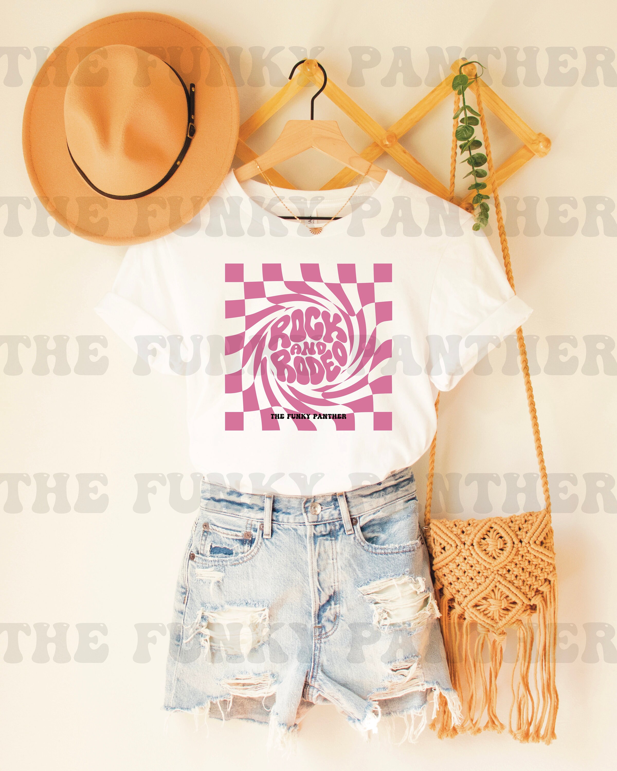 Rock and Rodeo Pink Western Png, Rodeo Png, Western Png, Wavy Checkers ...