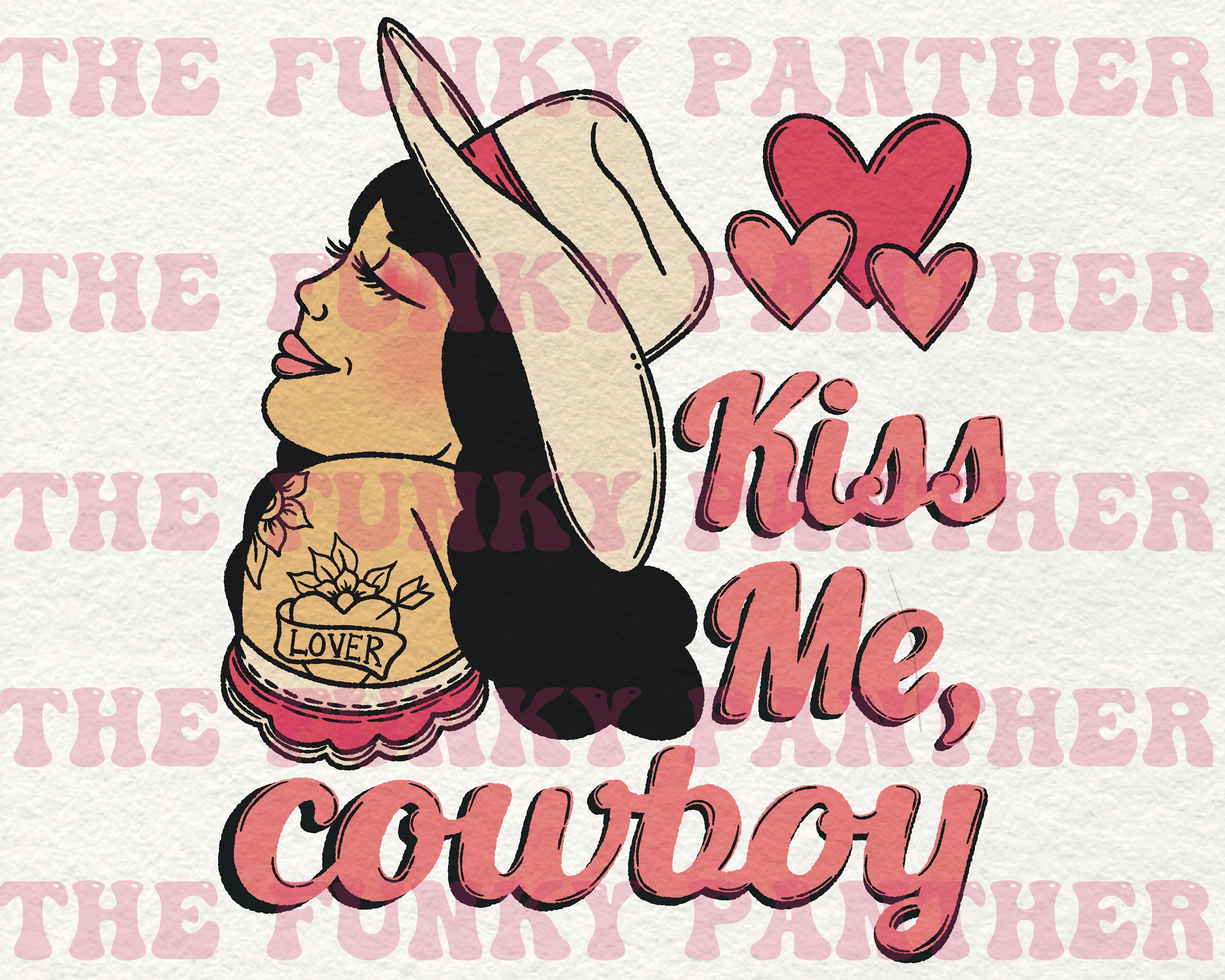 Kiss Me Cowboy Png, Western Valentine Png, Howdy Valentine Png, Cowgirl ...