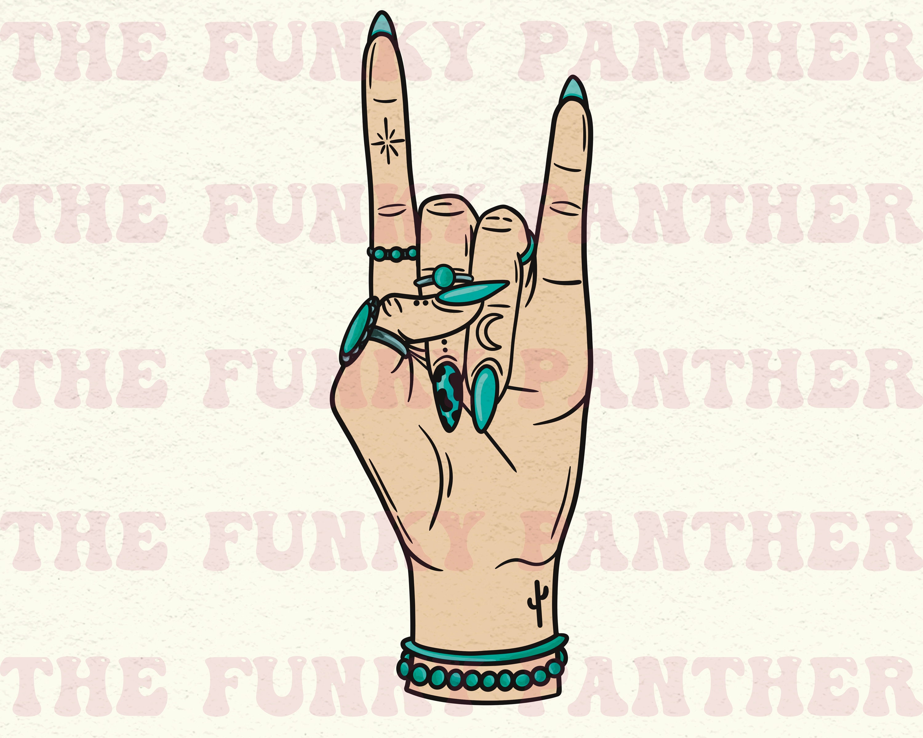Rock On Hand Symbol Tattoo