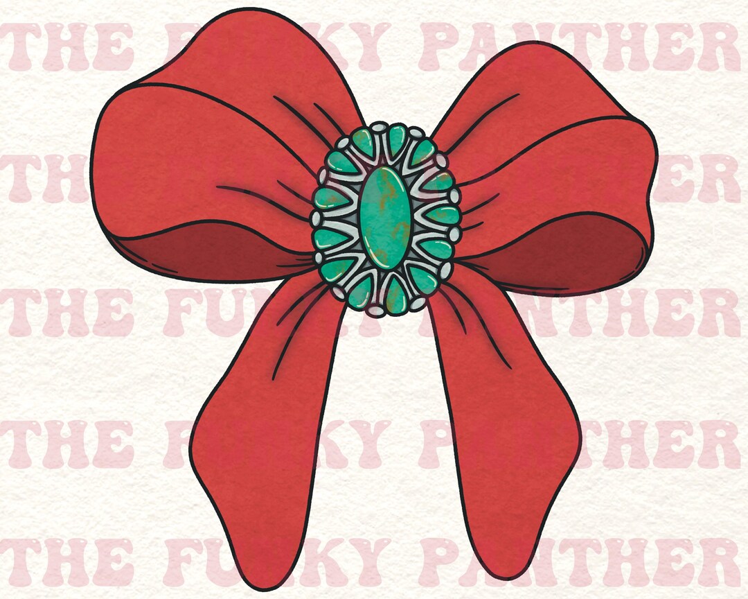 Red Bow Png, Western Bow Png, Turquoise Bow, Turquoise Stone Png ...