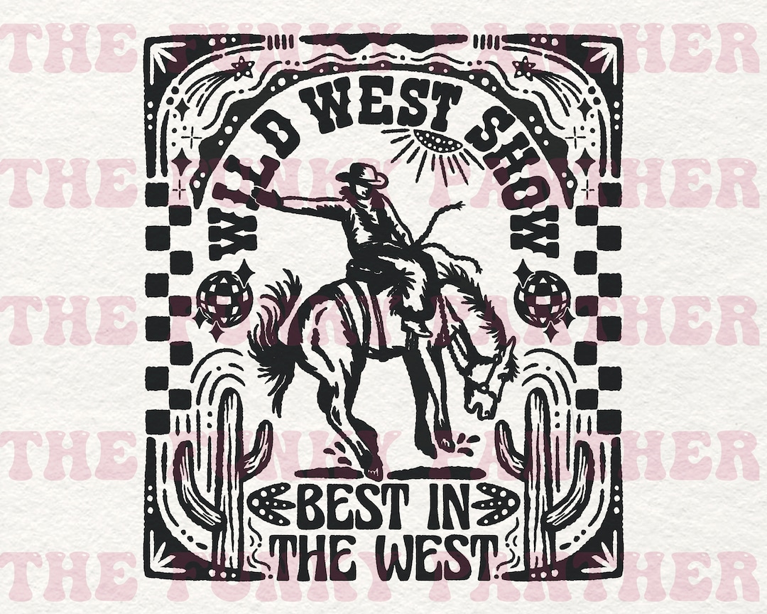 Wild West Png, Rodeo Poster Png, Retro Western Png, Funky Western ...