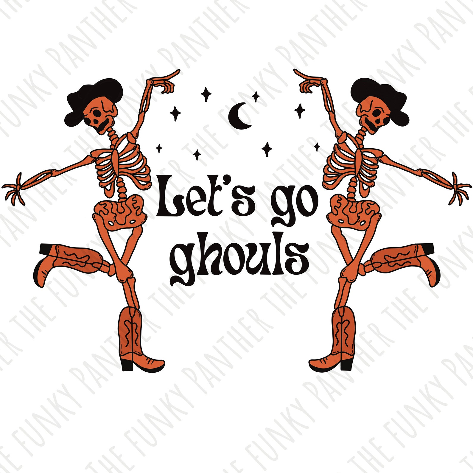 Lets Go Ghouls Png, Halloween Skeleton Cowboy Png, Western Halloween ...