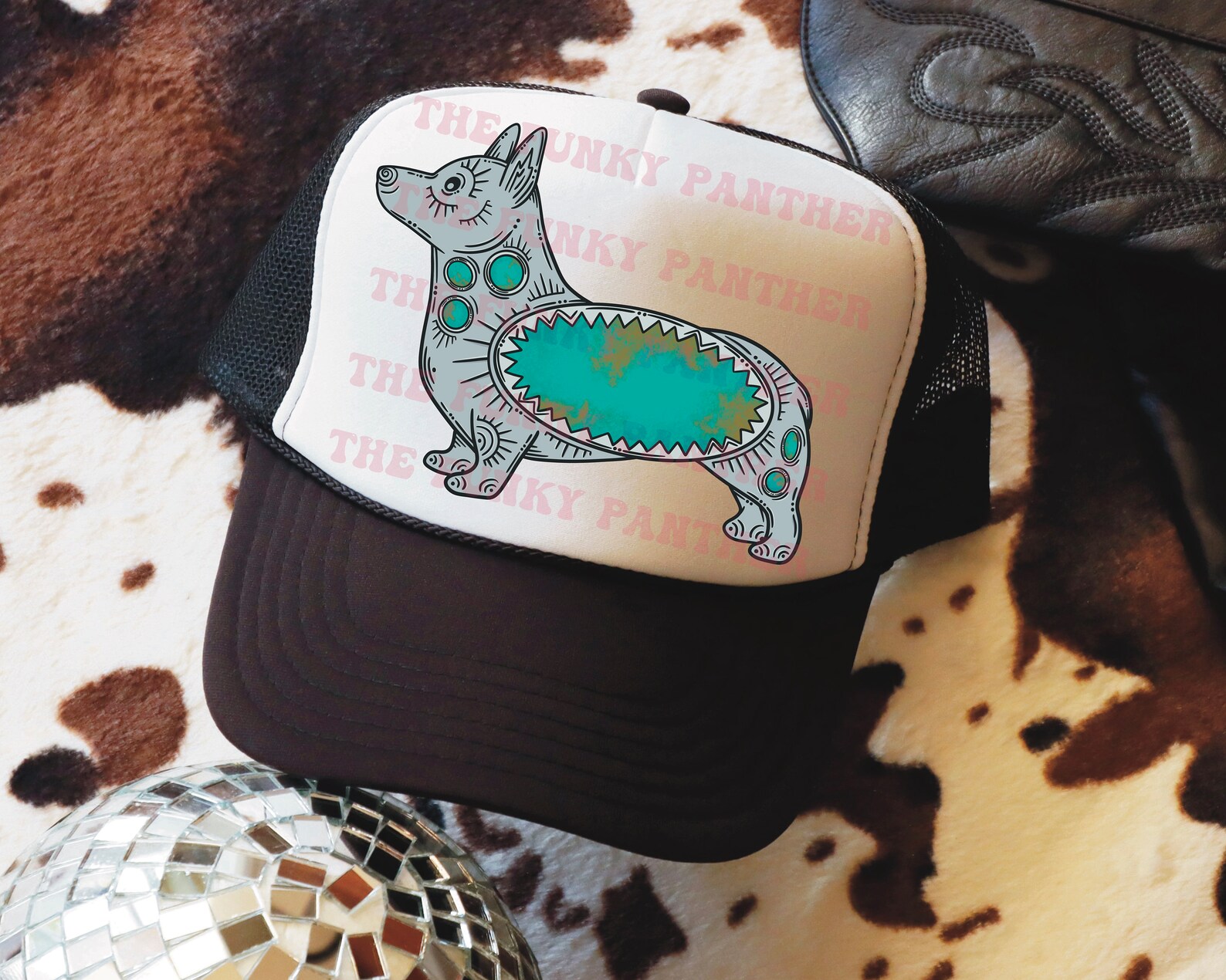 Western Corgi Png, Cowboy Corgi Png, Corgi Dog Png, Turquoise Png ...