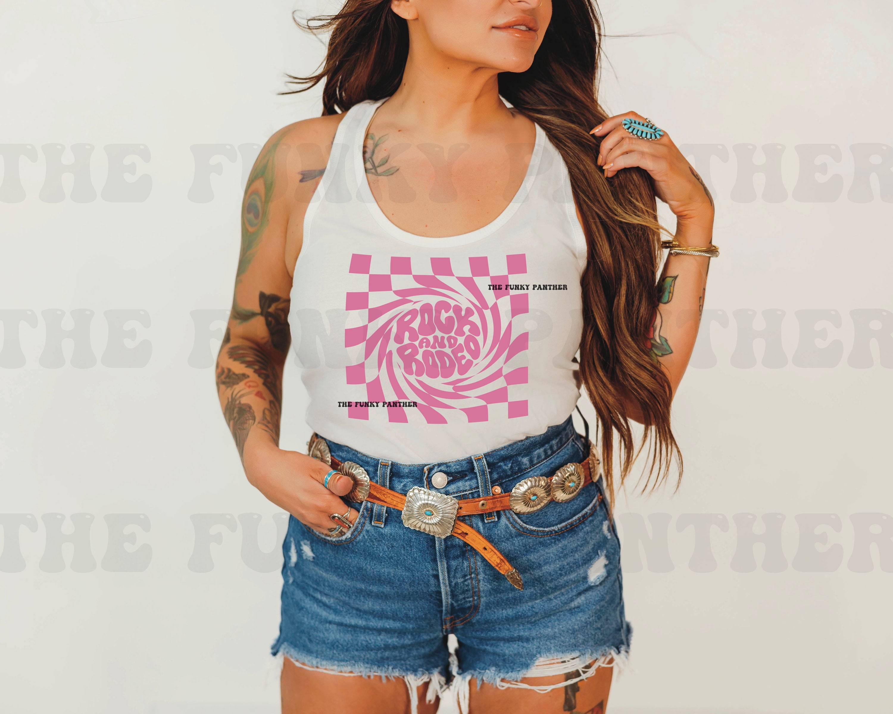 Rock and Rodeo Pink Western Png, Rodeo Png, Western Png, Wavy Checkers ...