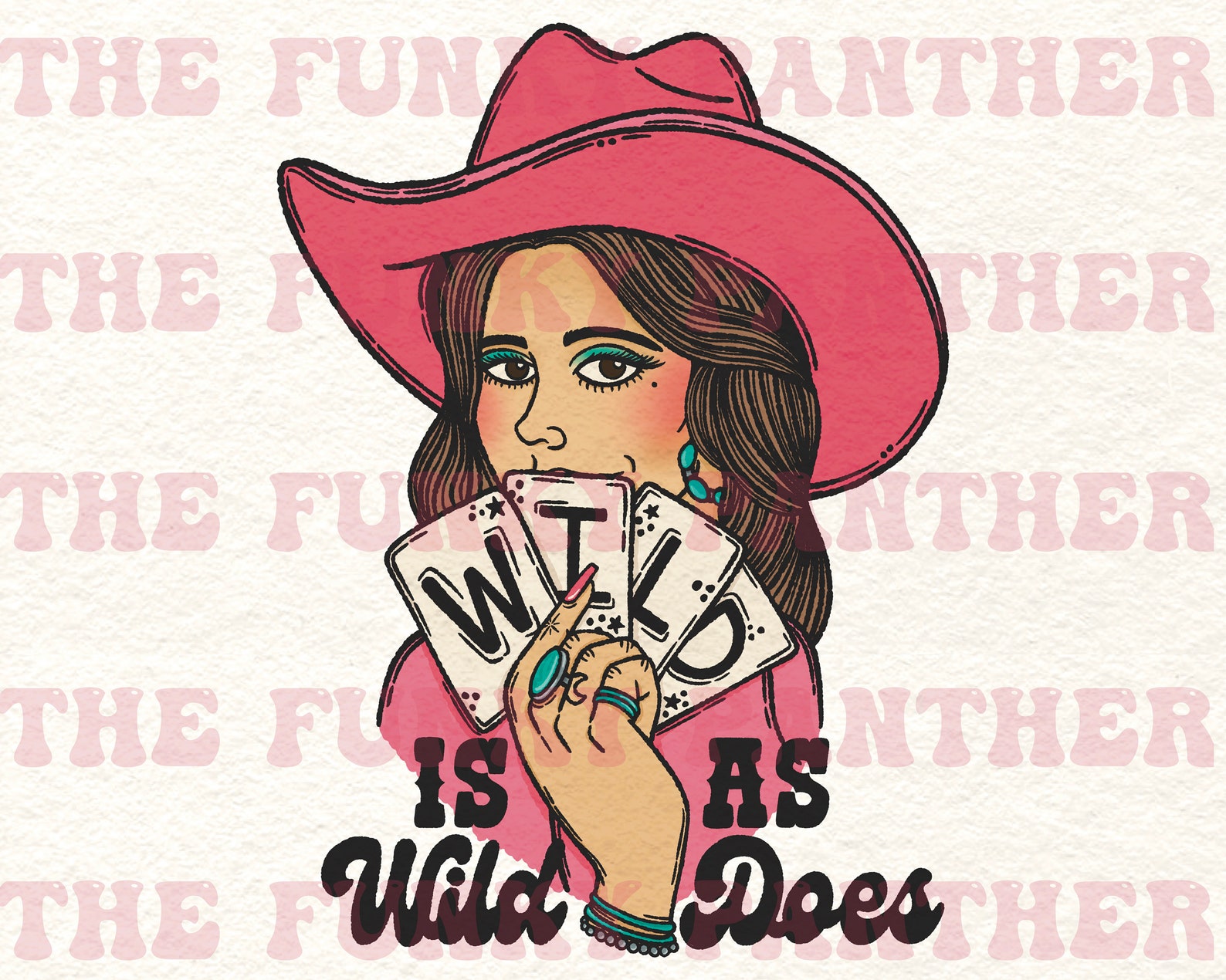 Wild Card Png, Cowgirl Png, Western Png, Turquoise Cowgirl Png, Pink ...