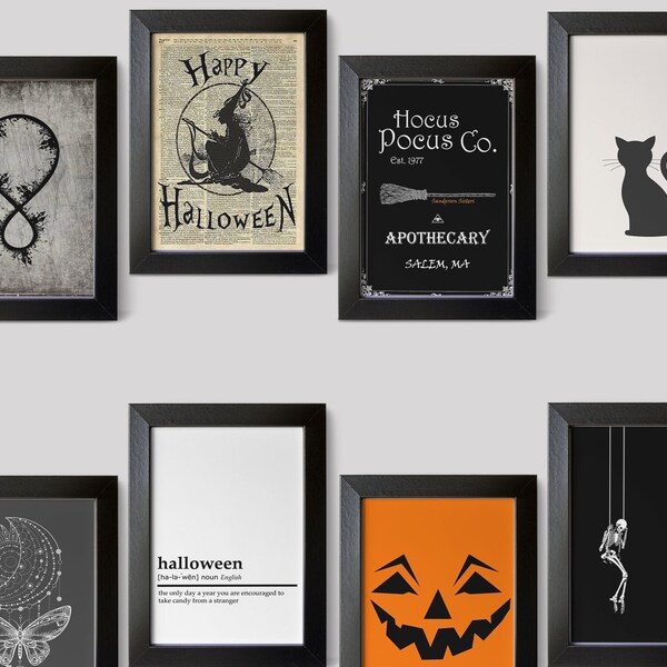 Halloween Art Mega Bundle Set Set of 24 PRINTABLES Halloween Decor ...