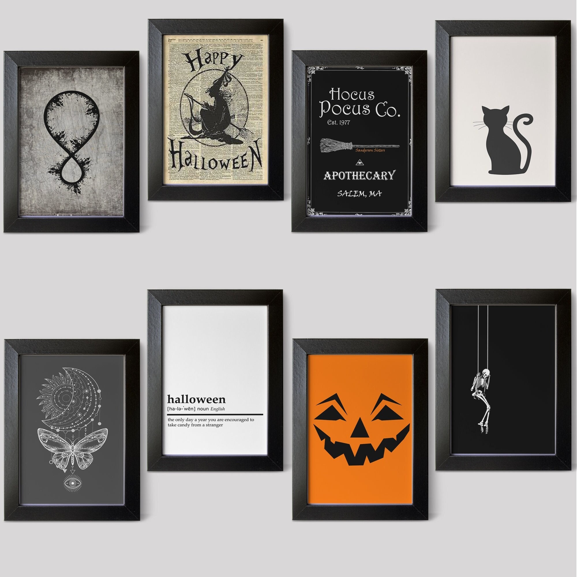 Halloween Art Mega Bundle Set Set of 24 PRINTABLES - Etsy