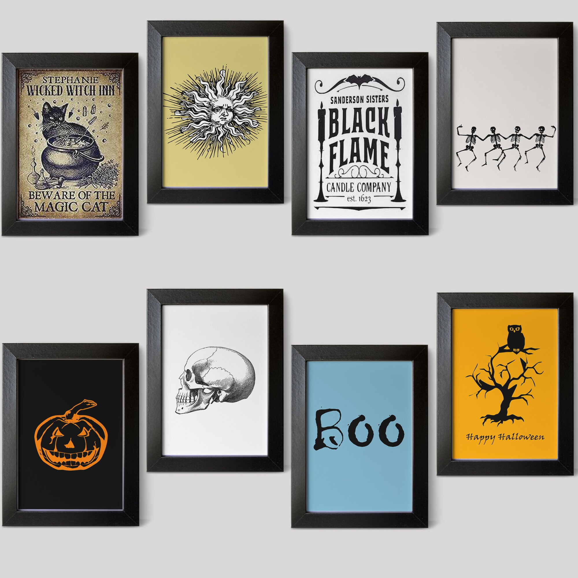 Halloween Art Mega Bundle Set Set of 24 PRINTABLES - Etsy