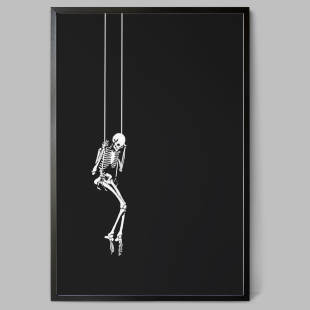 Halloween Skeleton Swing Wall Art Halloween Decor Halloween Gallery ...