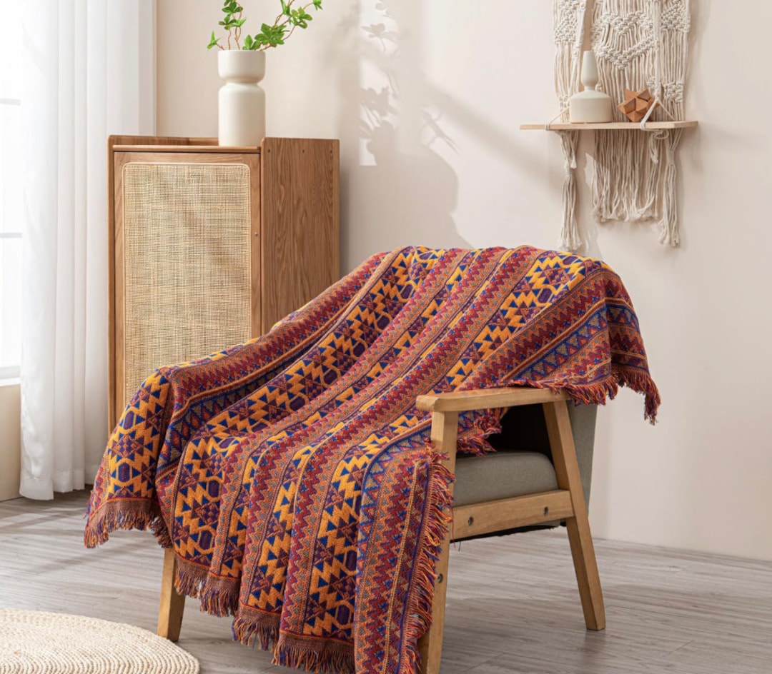 Bohemian Style Throw Large Blankets Sofa Soft Cotton Armchair Soft ...