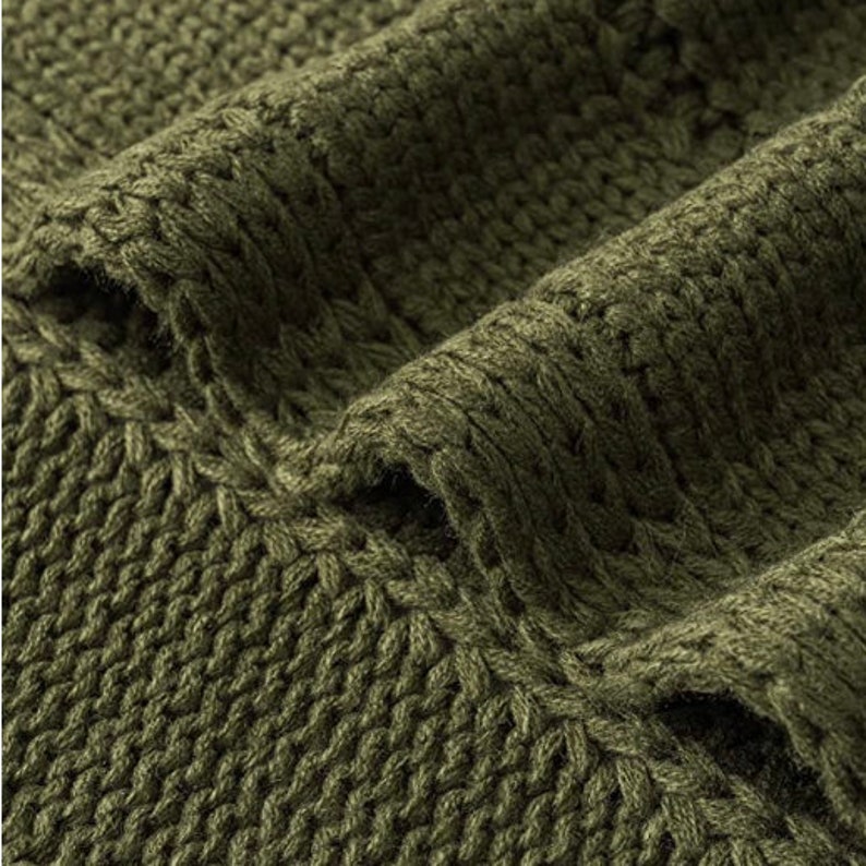 Knitted Green Throw Woven Beautiful Throw Decorative Gifts for Her ...