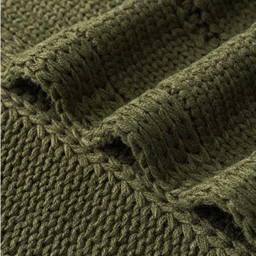 Knitted Green Throw Woven Beautiful Throw Decorative Gifts for Her ...