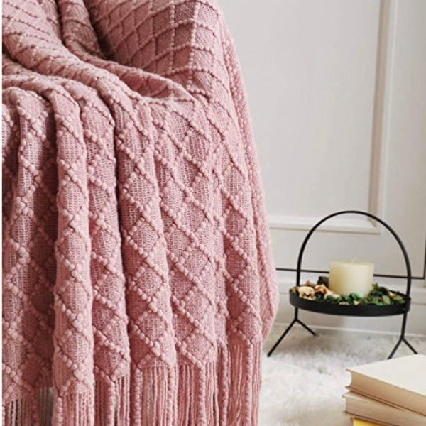 Hand Knit Throw - Etsy