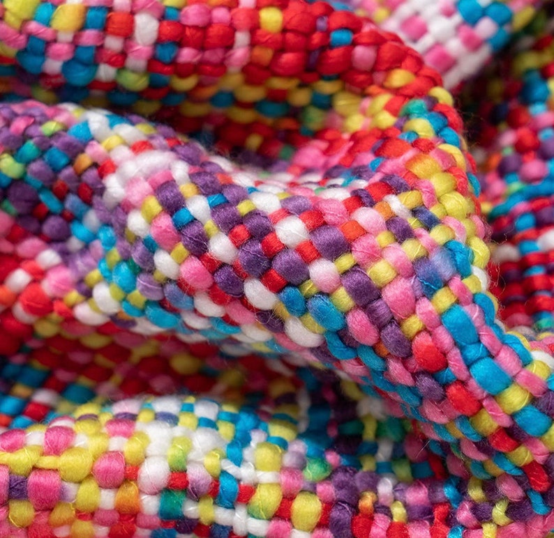 Colourful Knitted Throw Multicolour Woven Beautiful Throw - Etsy