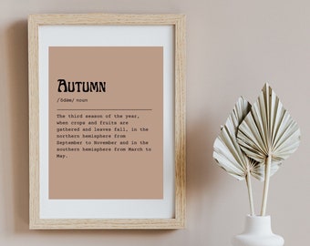 Autumn Definition Poster - Etsy