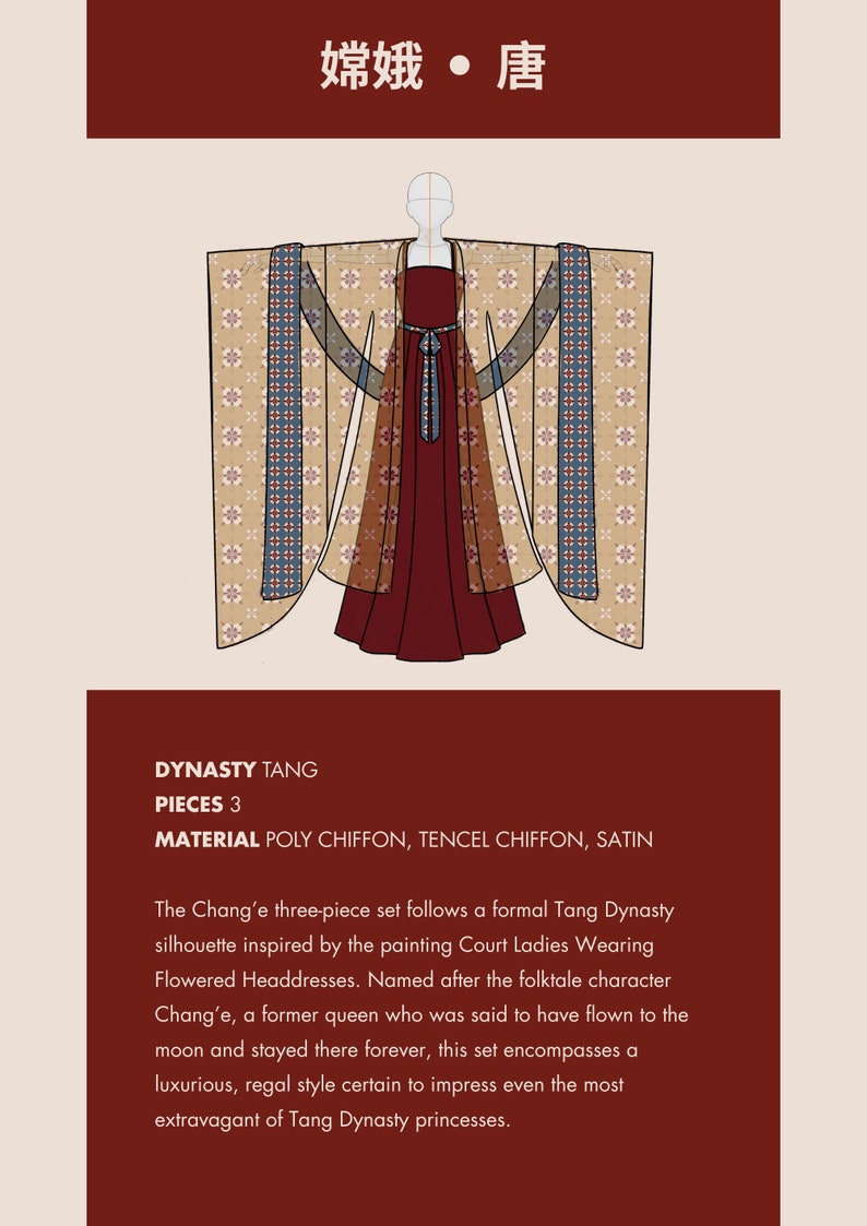 嫦娥/ CHANG'E - Hanfu, Tang Dynasty, 3-piece Set, Original Hanfu Design ...
