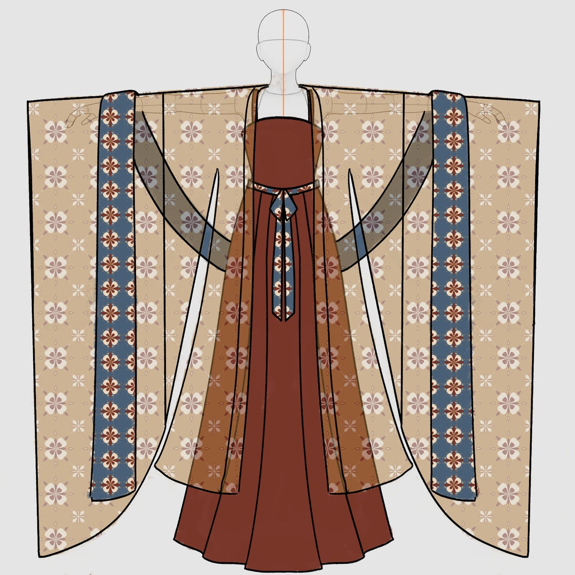 嫦娥/ CHANG'E Hanfu Tang Dynasty 3-piece Set Original - Etsy