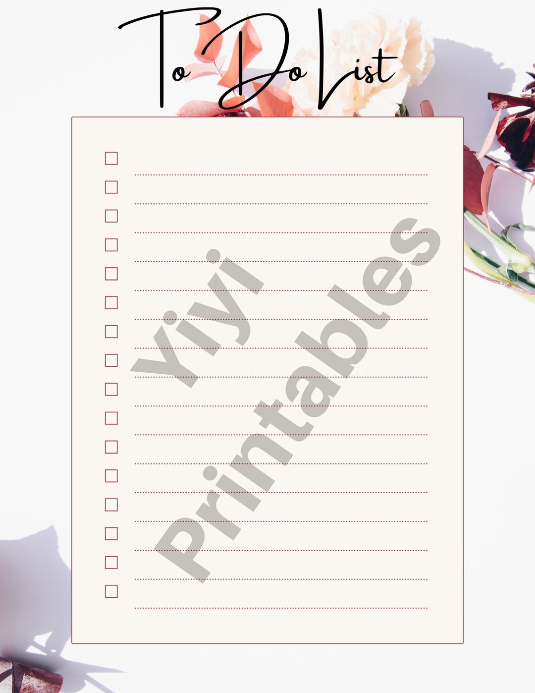 EDITABLE Elegant to Do List - Etsy