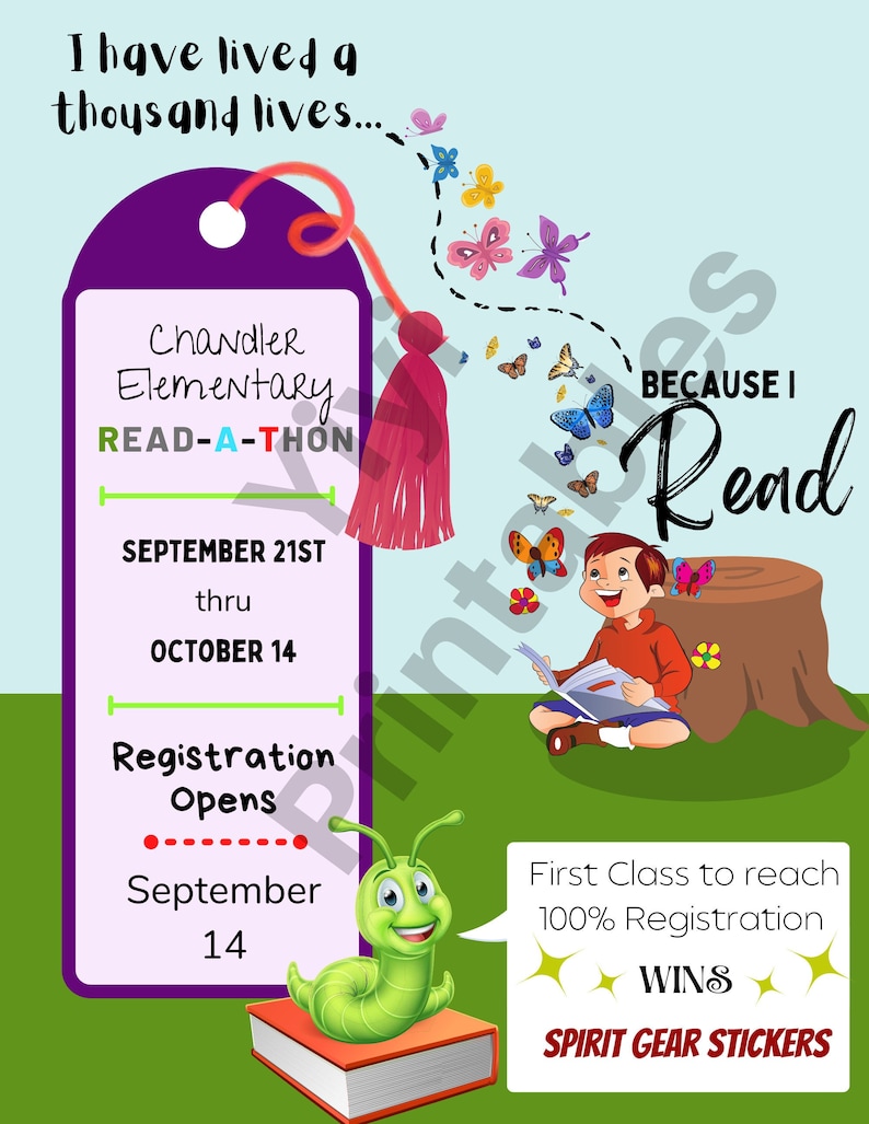 EDITABLE School Reading Flyer - Etsy