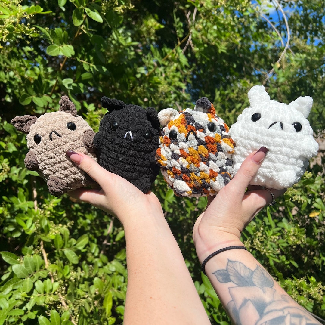Crochet Chonky Cat Plushie Amigurumi Stuffed Animal - Etsy