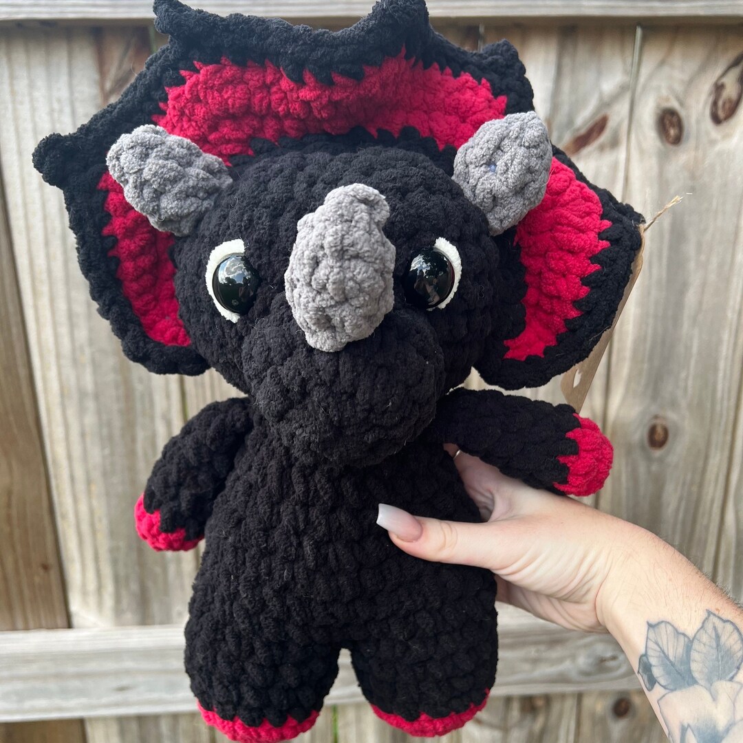 Crochet Triceratops Amigurumi Stuffed Animal - Etsy