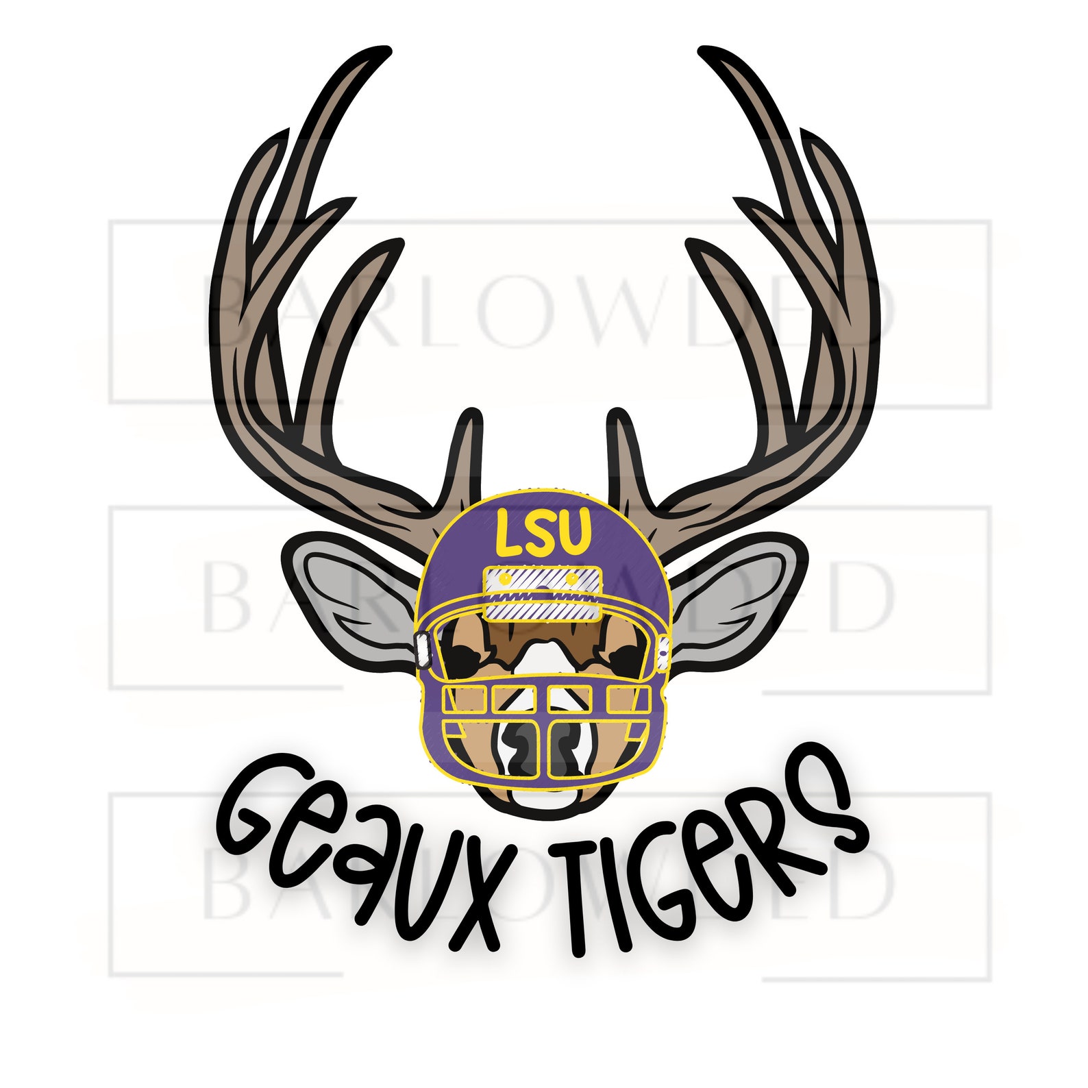 LSU Tiger Football Deer Svg, Png, Jpg. Digital Download Only. - Etsy