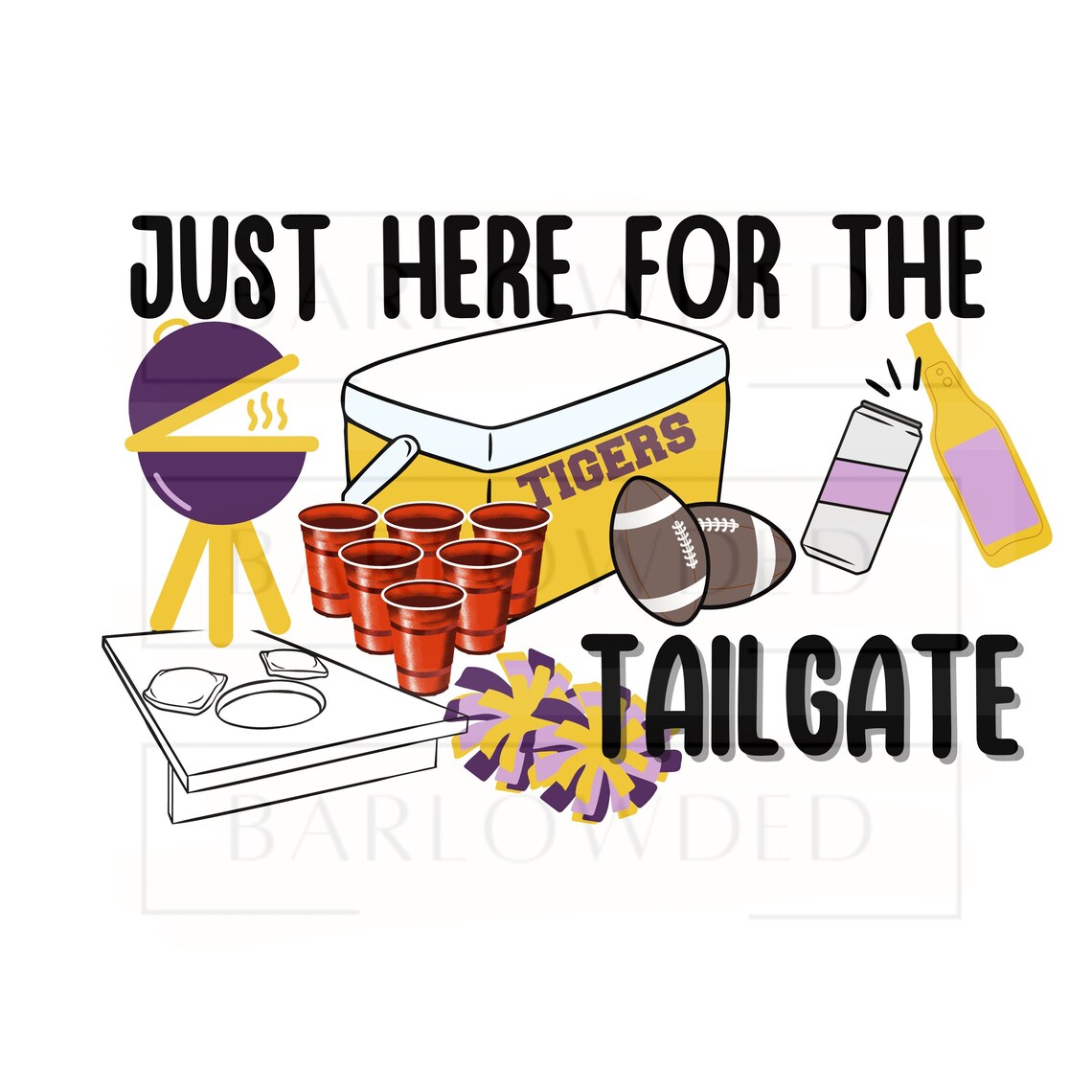 LSU Just Here for the Tailgate Png Jpg Svg Files. Digital - Etsy